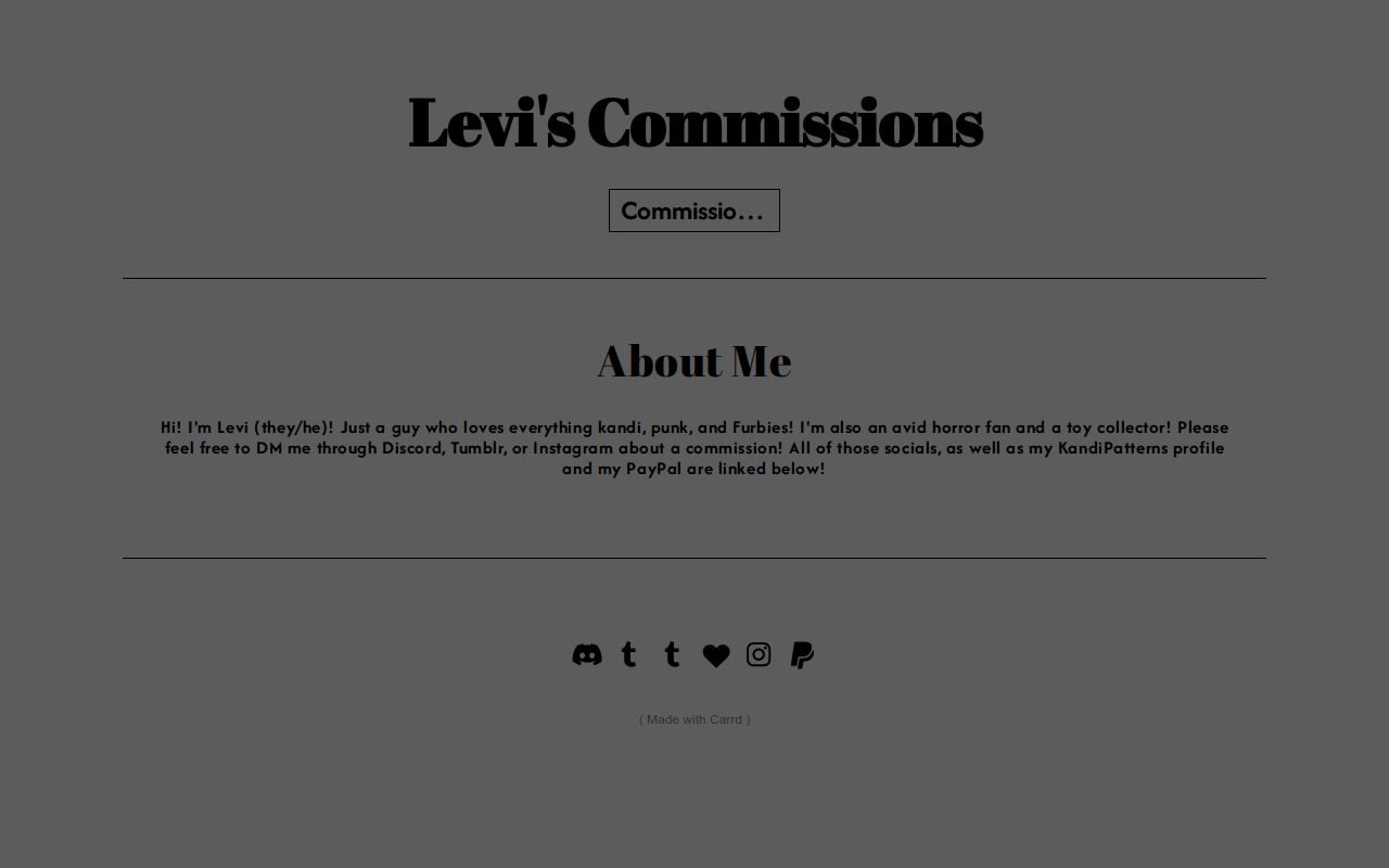 Levi's Commission Home Page
